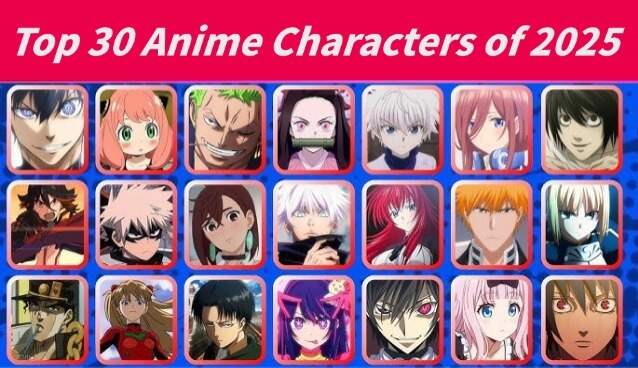 Top 30 Most Popular Anime Characters of 2025: Male & Female