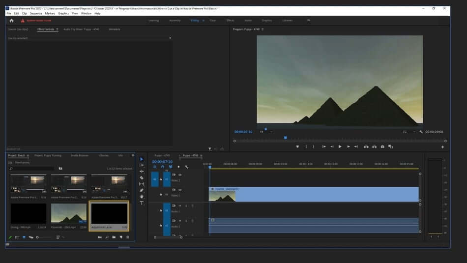 How To Add Make Adjustment Layer In Adobe Premiere Pro