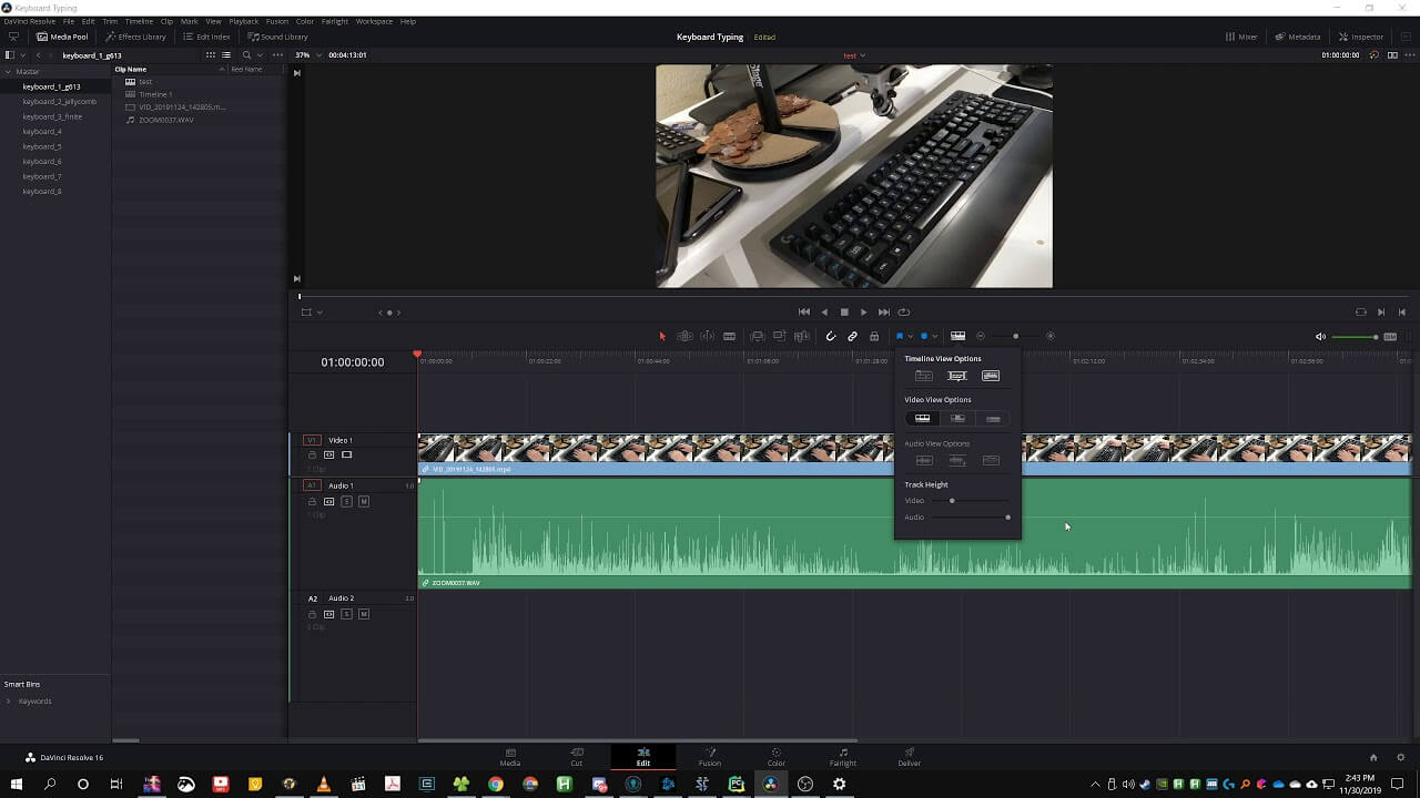 How To Detach Audio From A Clip In DaVinci Resolve 16 17