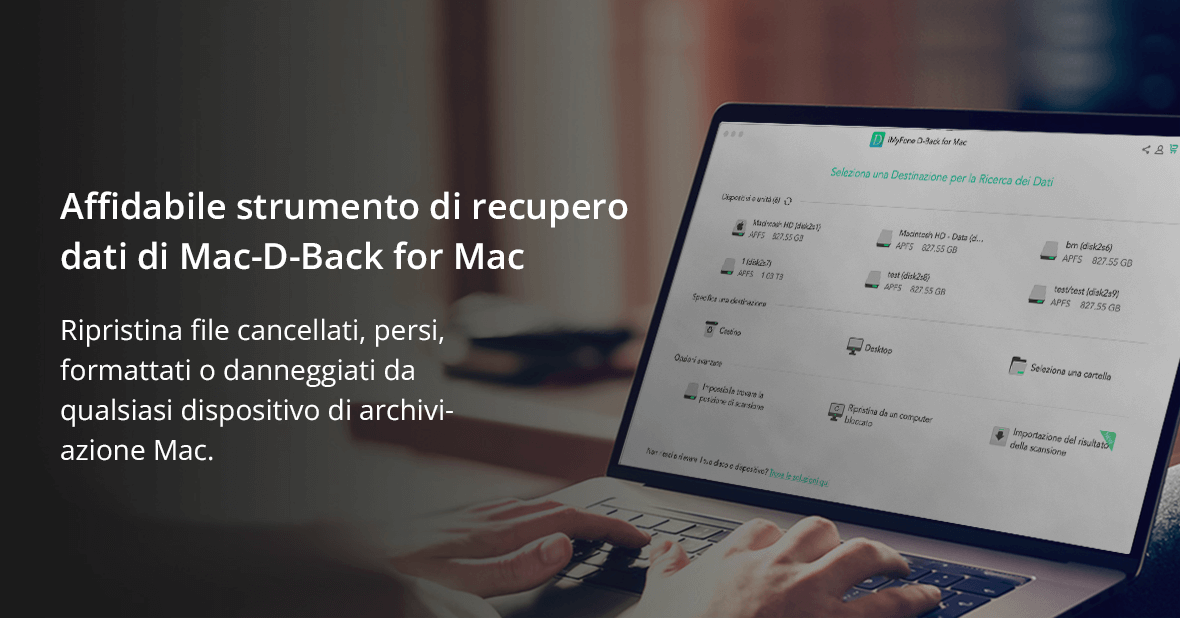 iMyFone D-Back for Mac Recupera oltre 1000 file su Mac